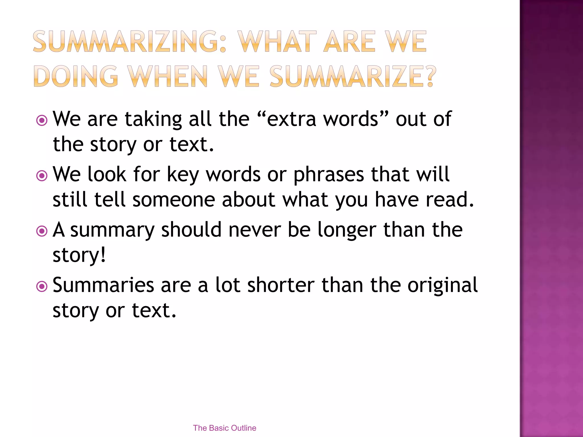 Summarizing | PPTX