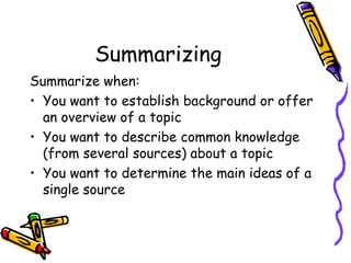 Summarizing | PPT | Weather | Science