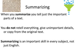 Summarizing | PPT