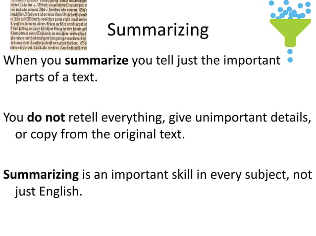 Summarizing | PPT