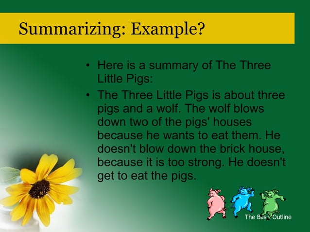 Summarizing | PPT | Educational Assessment | Education