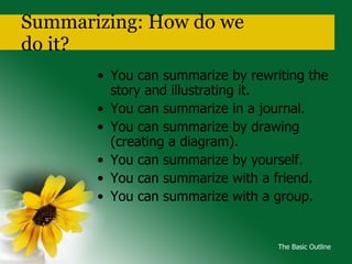Summarizing | PPT