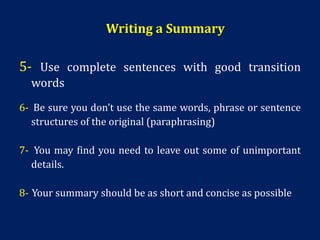 Summarizing | PPTX