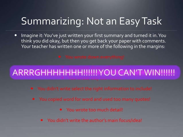 Summarizing | PPT