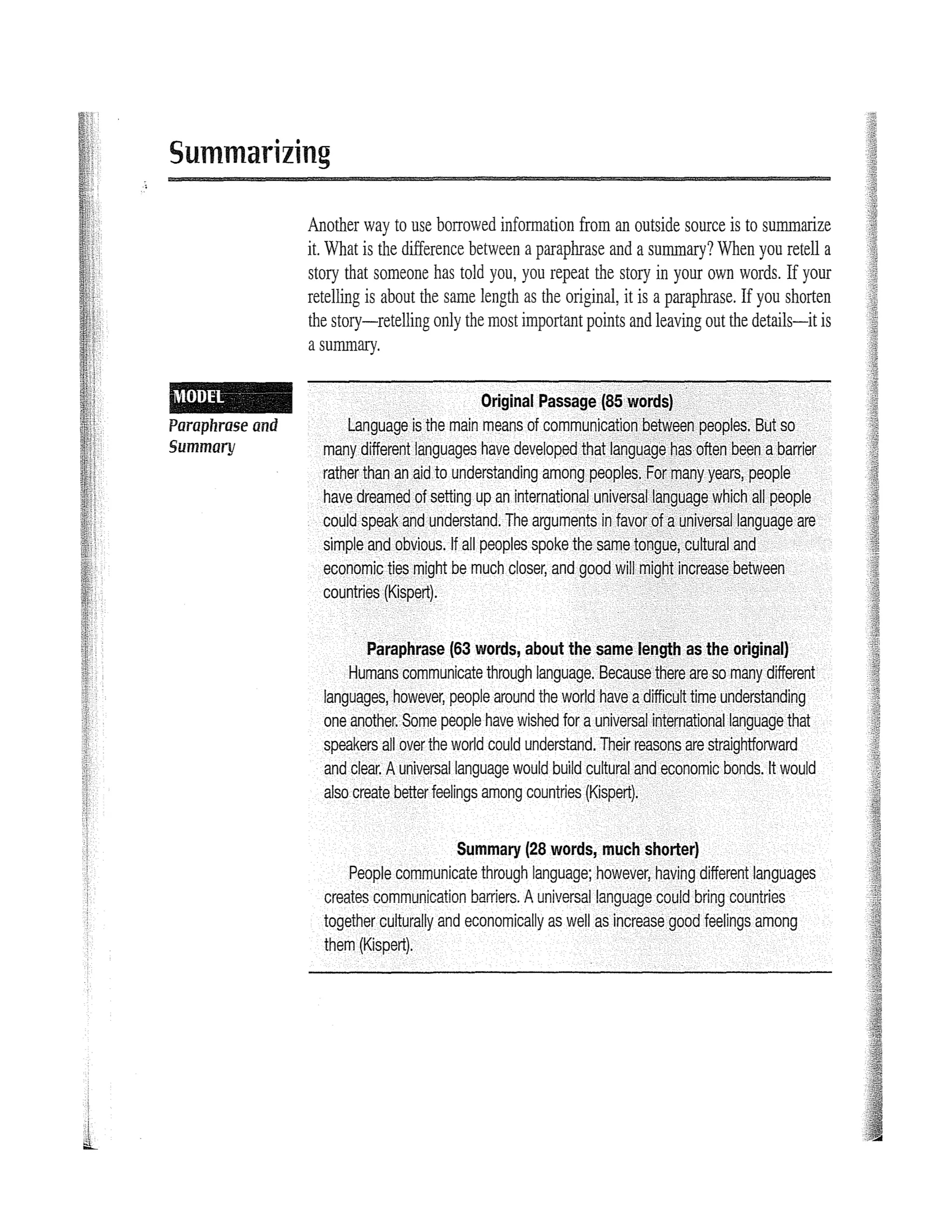 Writing an Essay: Summarizing | PDF