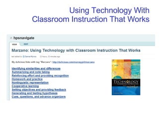 Marzano: Summarizing and Note Taking | PPT
