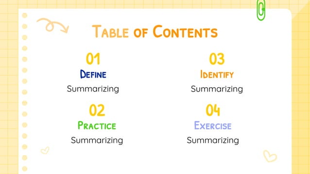 Summarizing - Grade 6.pptx the power point presentation explains the ...