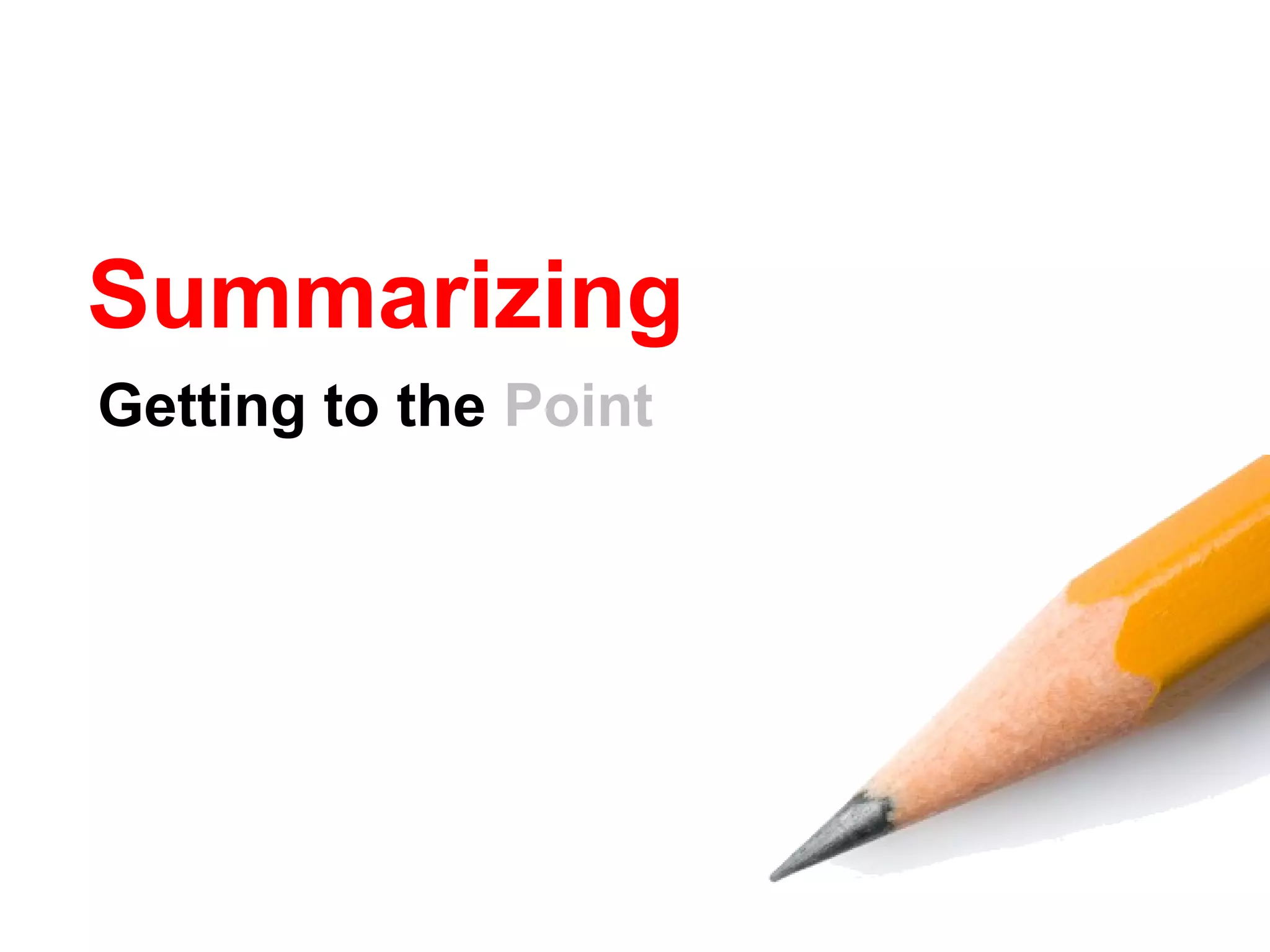 Summarizing lesson | PPT
