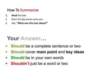 summarizing-lesson.ppt English literature | PPT