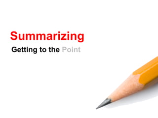 summarizing lesson for ESL (grade 7 - 9) | PDF