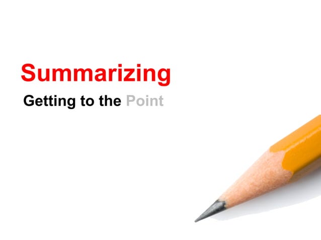 summarizing lesson for ESL (grade 7 - 9) | PDF