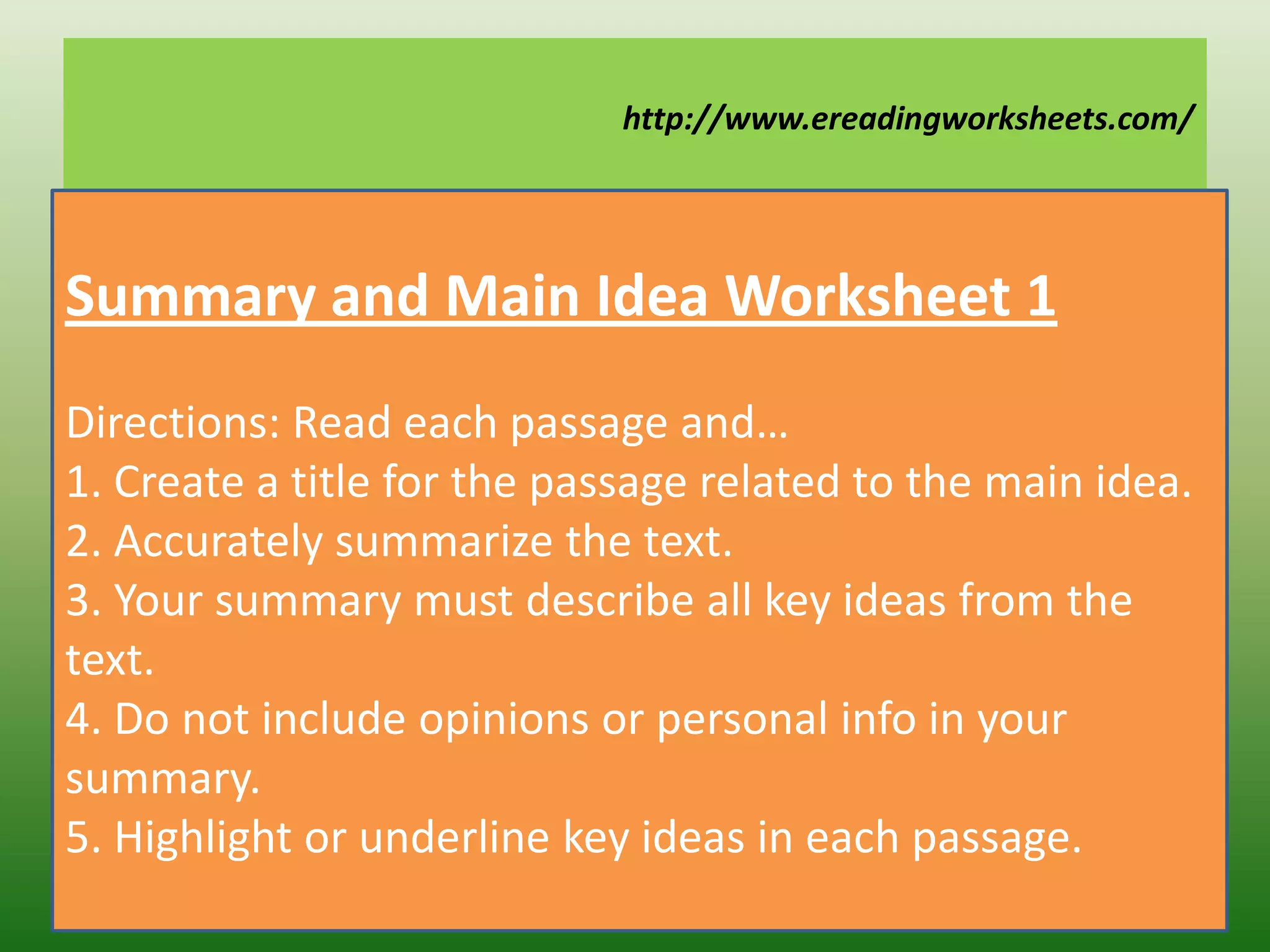 Summarizing power point | PPTX