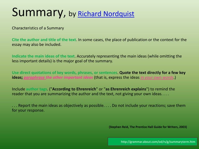 Summarizing power point | PPTX