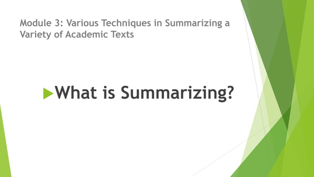 MODULES IN EAPP summarizing academic text.pptx | Weather | Science