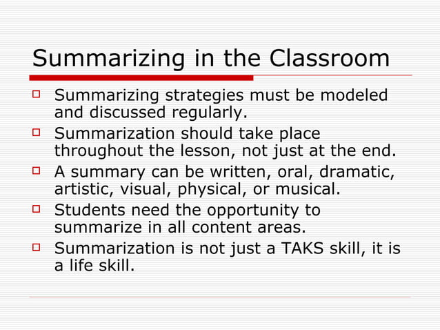 Summarizing and note taking | PPT