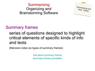 Summarizing and note taking | PPT