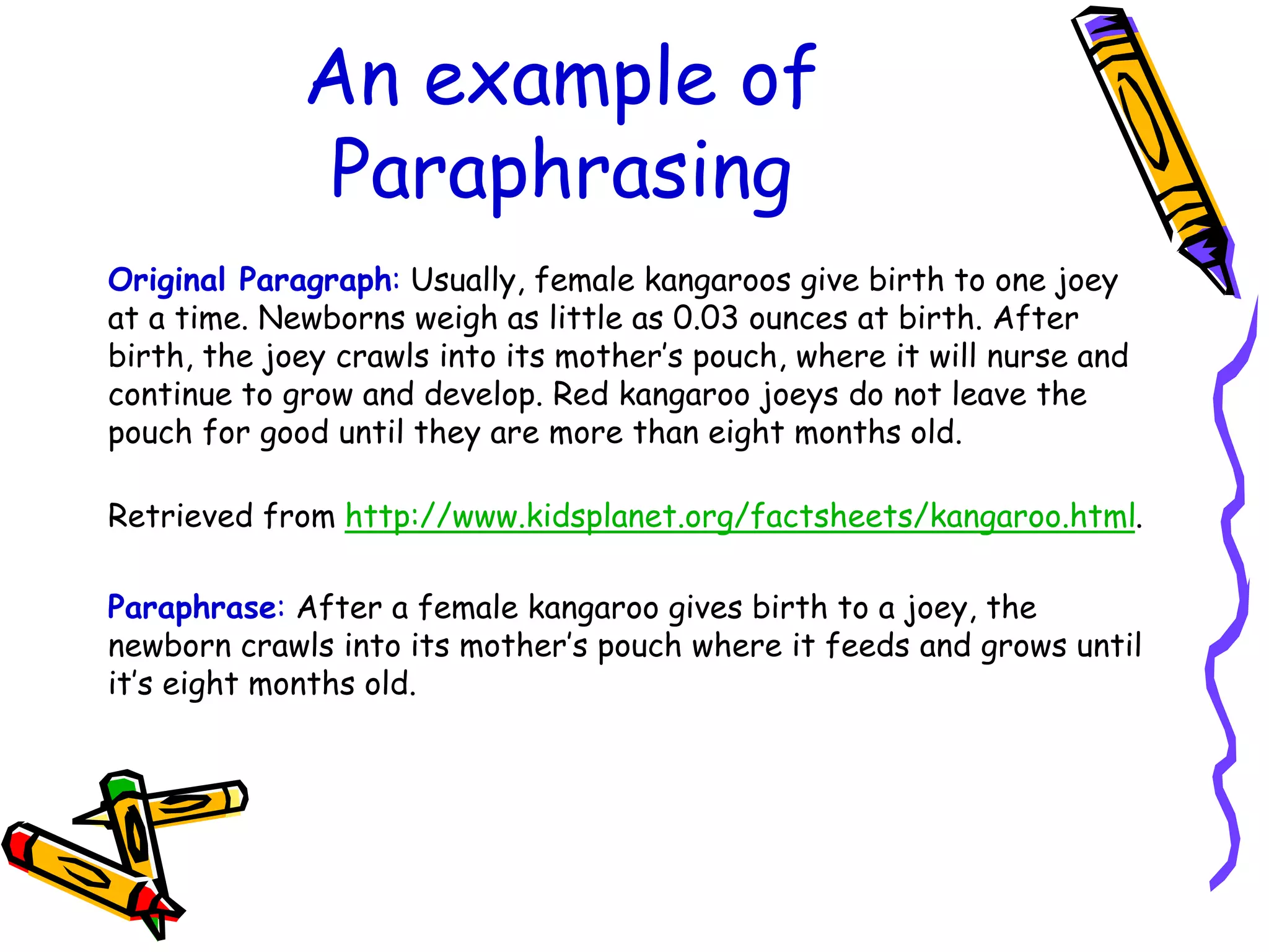 Summarizing and paraphrasing | PPTX