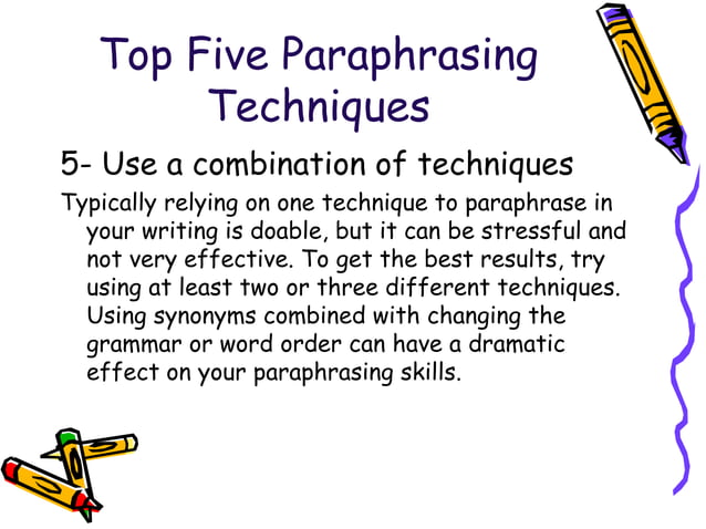 Summarizing and paraphrasing explanation PowerPoint | PPTX