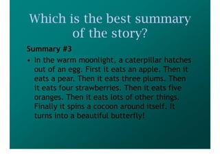 Summarizing A Story | PPT