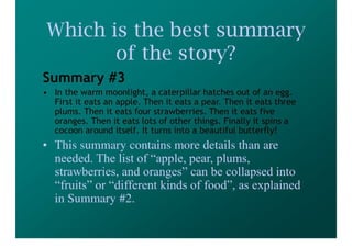 Summarizing A Story | PPT