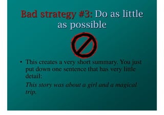 Summarizing A Story | PDF