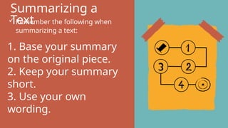 Summarizing a text.pptxegerhtrjryhwegveswg | PPT