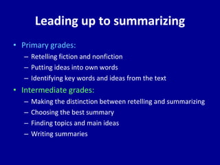 Summarizing for the 21st Century | PPT