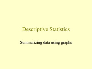 Descriptive Statistics in healthcare methods | PPT