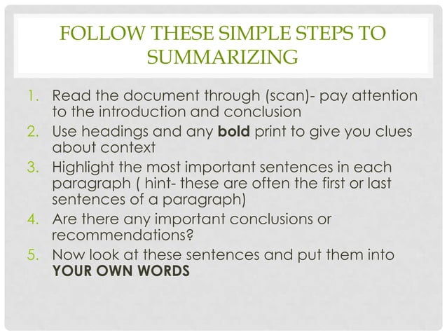 Summarizing ii | PPT