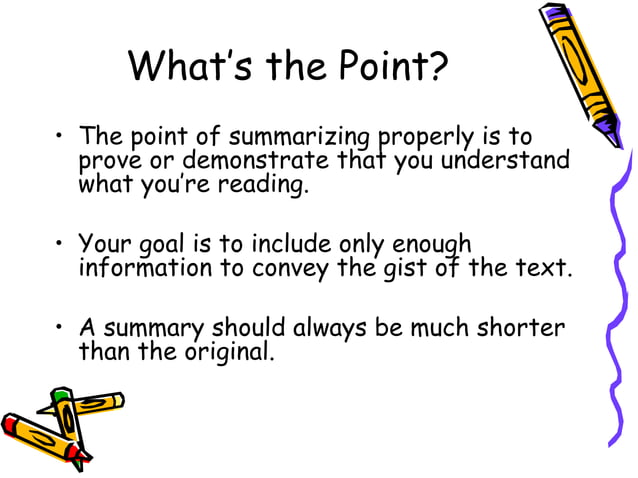 Summarizing information presentation