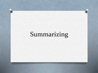 Summarizing | PPTX