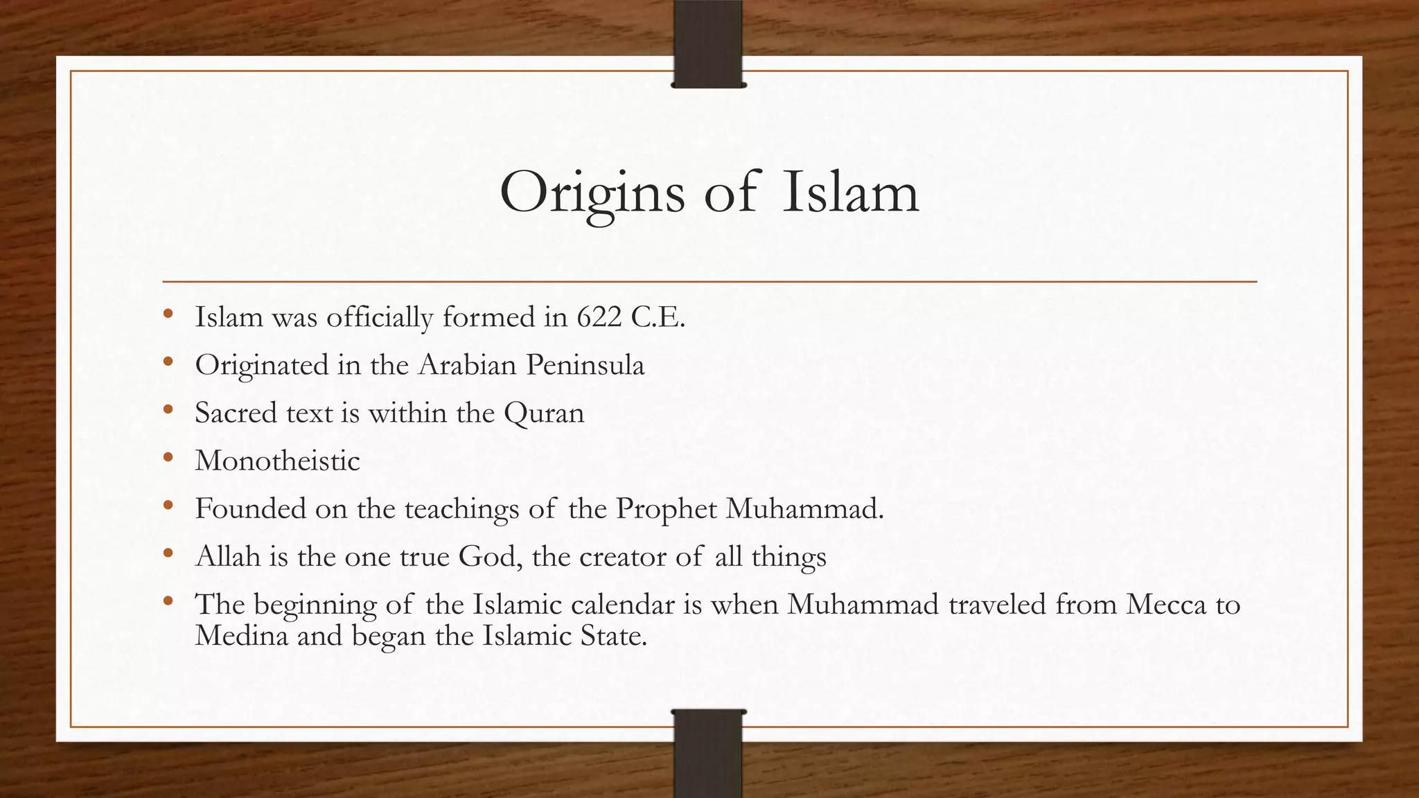 Summarizing islam | PPTX