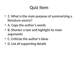 Summarizing_Literature_Sources_Quiz.pptx