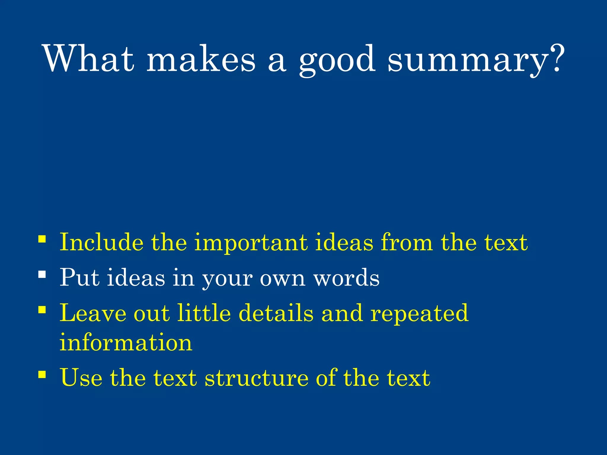 Summarizing nonfictionpowerpoint | PPT