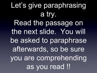 Summarizing powerpoint | PPT