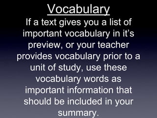 Summarizing powerpoint | PPT