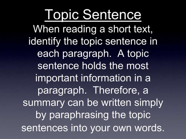 Summarizing powerpoint