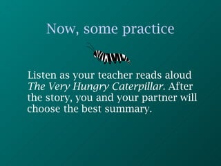 Summarizing A Story | PPT