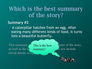 Summarizing A Story | PPT