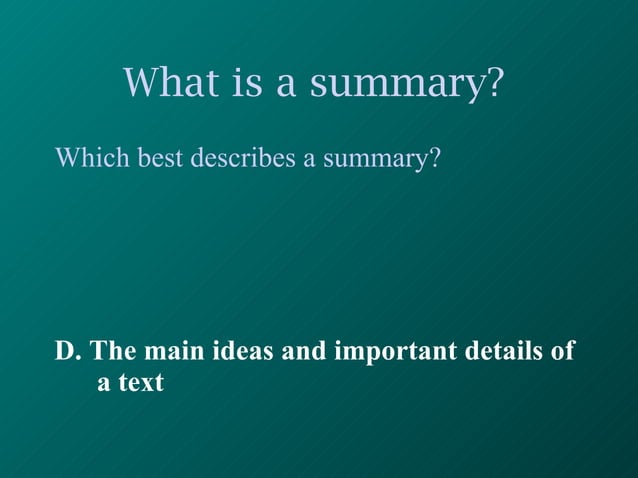 Summarizing A Story | PPT | Gardening | Home & Garden