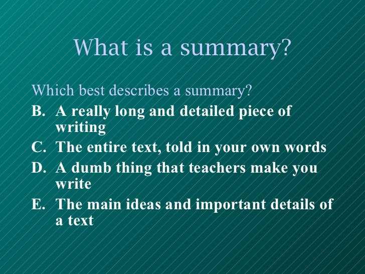 How To Write A Summary Third Grade How To Write A Summary Third Grade