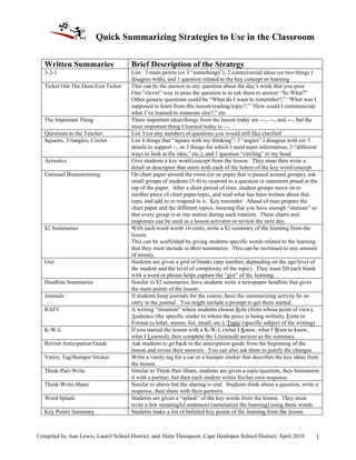 summarizing_Strategies.pdf | Educational Assessment | Education