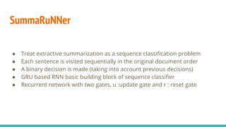 SummaRuNNer: A Recurrent Neural Network based Sequence Model for ...