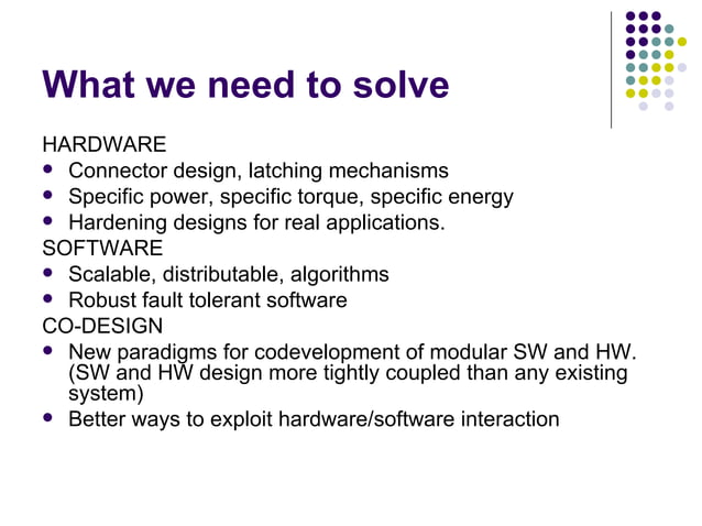Self-reconfigurable robots | PPT