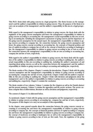 Ph.d.-afhandling summary | PDF | Bankruptcy | Business Banking & Finance