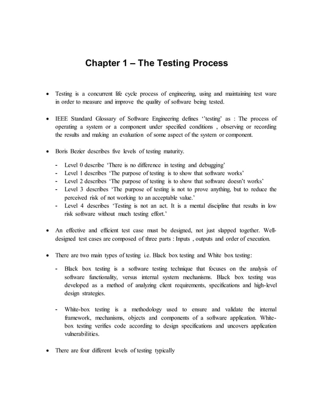 A PRACTITIONER'S GUIDE TO SOFTWARE TEST DESIGN [Summary] | DOCX