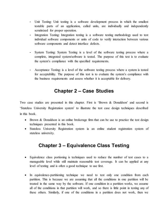 A PRACTITIONER'S GUIDE TO SOFTWARE TEST DESIGN [Summary] | DOCX