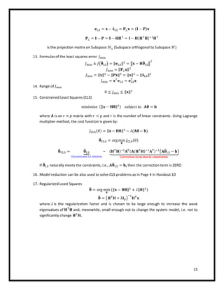 Estimation Theory Class (Summary and Revision) | PDF