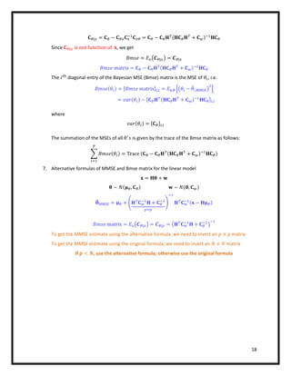 Estimation Theory Class (Summary and Revision) | PDF