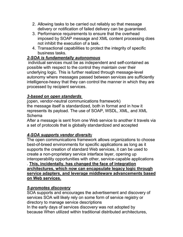 Part I Summary Of Service Oriented Architecture Soa Concepts Technology And Design Part I